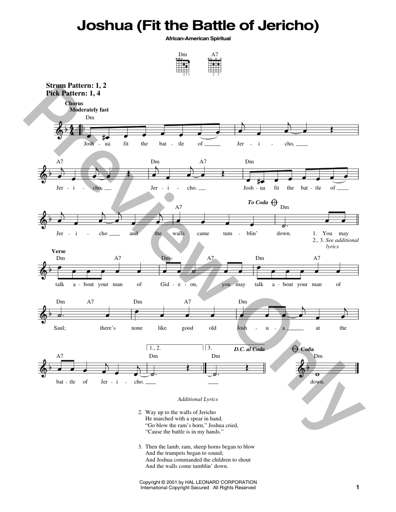 Joshua (Fit The Battle Of Jericho) | J.W. Pepper