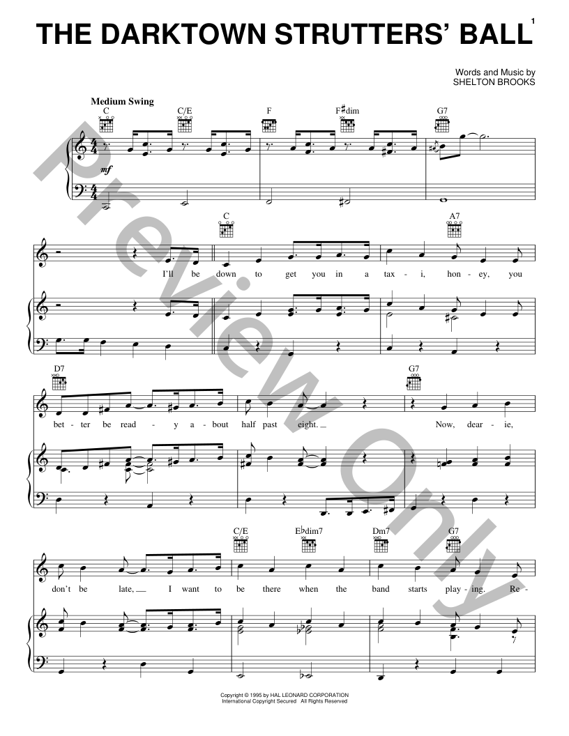 The Darktown Strutters' Ball | J.W. Pepper