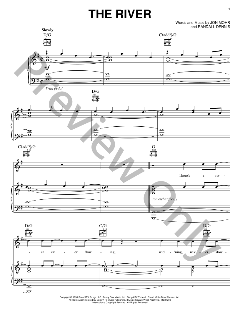 The River P/V/G Sheet Music | J.W. Pepper