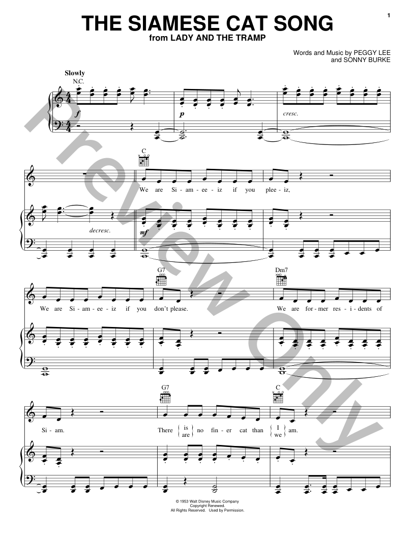 The Siamese Cat Song | J.W. Pepper