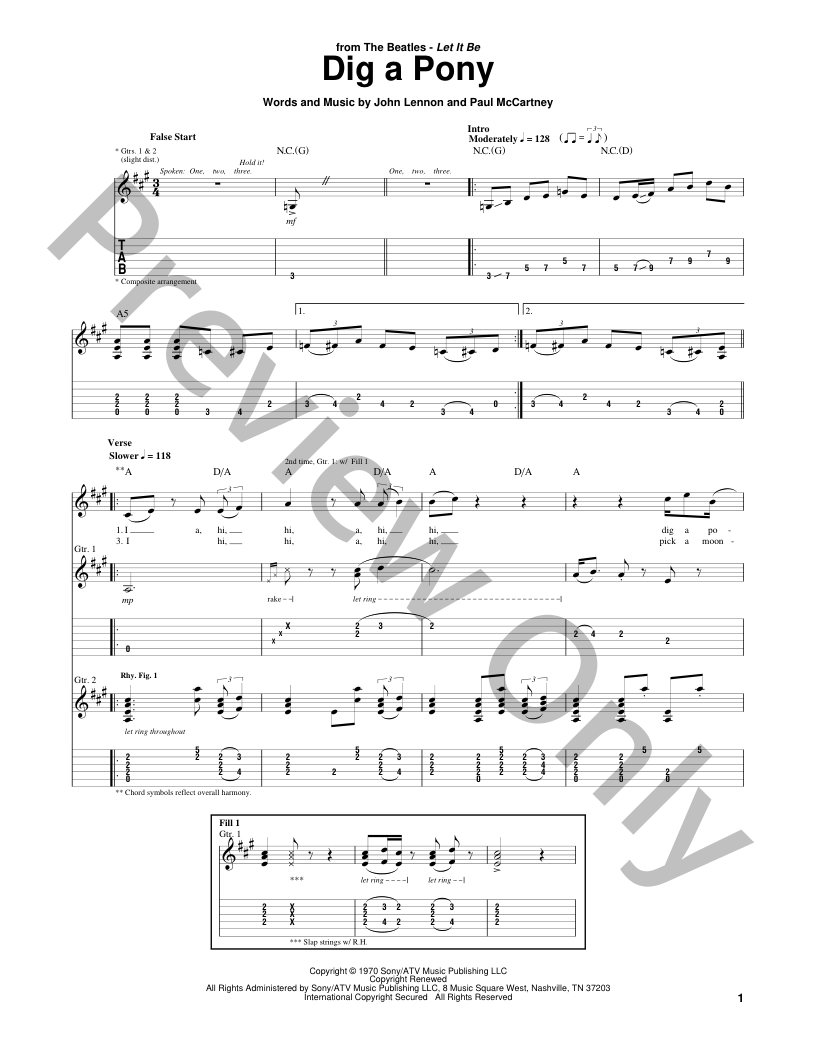 Dig a Pony | J.W. Pepper