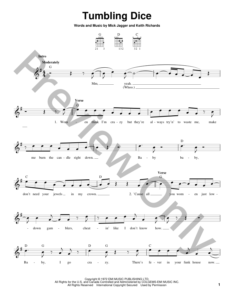 Tumbling Dice | J.W. Pepper