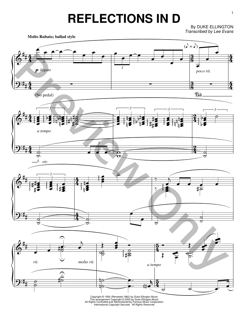 Reflections in D | J.W. Pepper