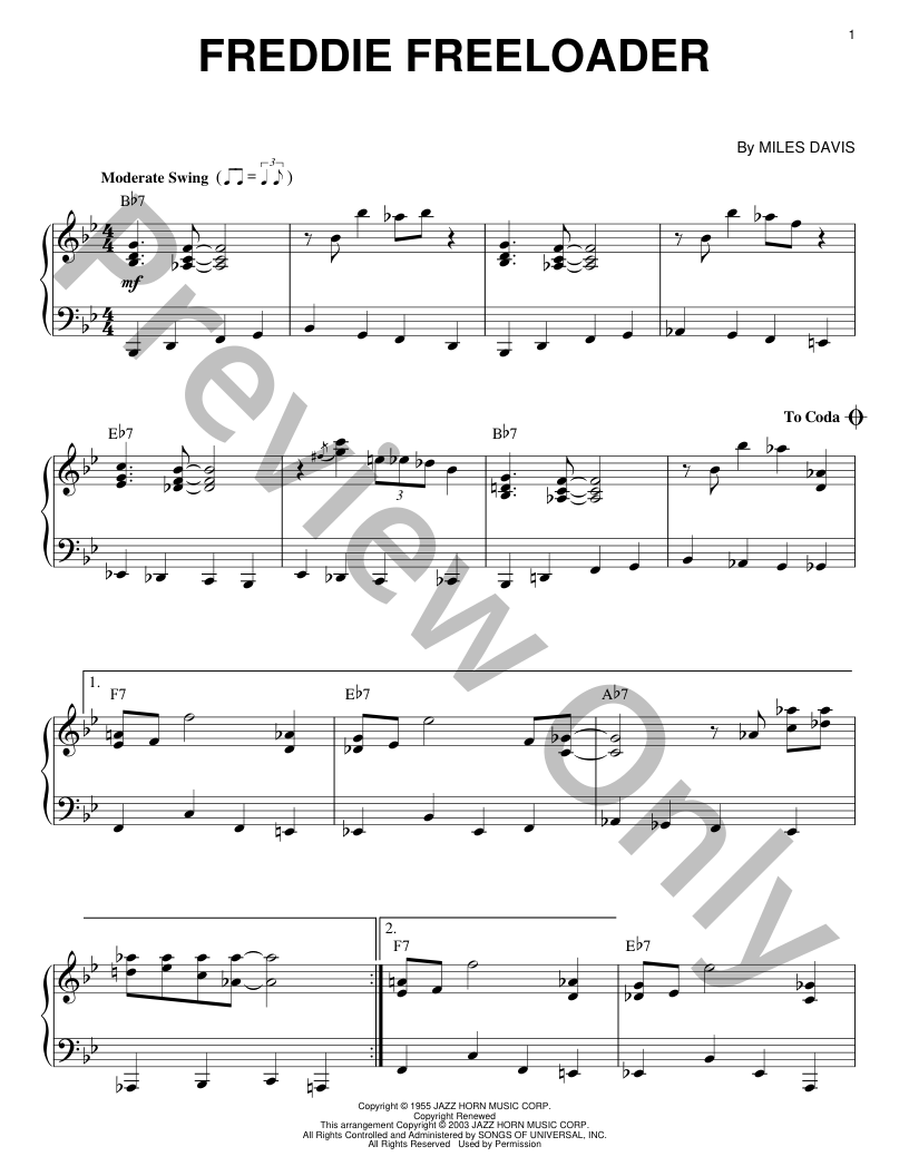 Freddie Freeloader | J.W. Pepper