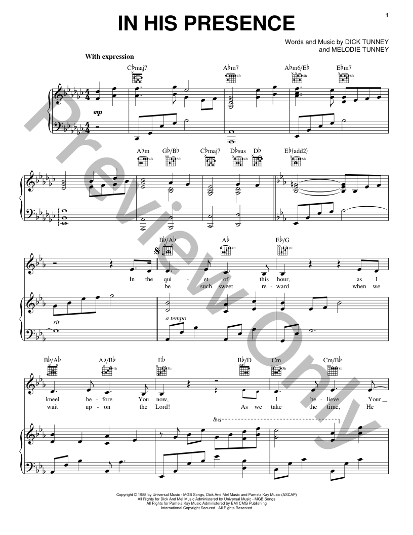 In His Presence | J.W. Pepper