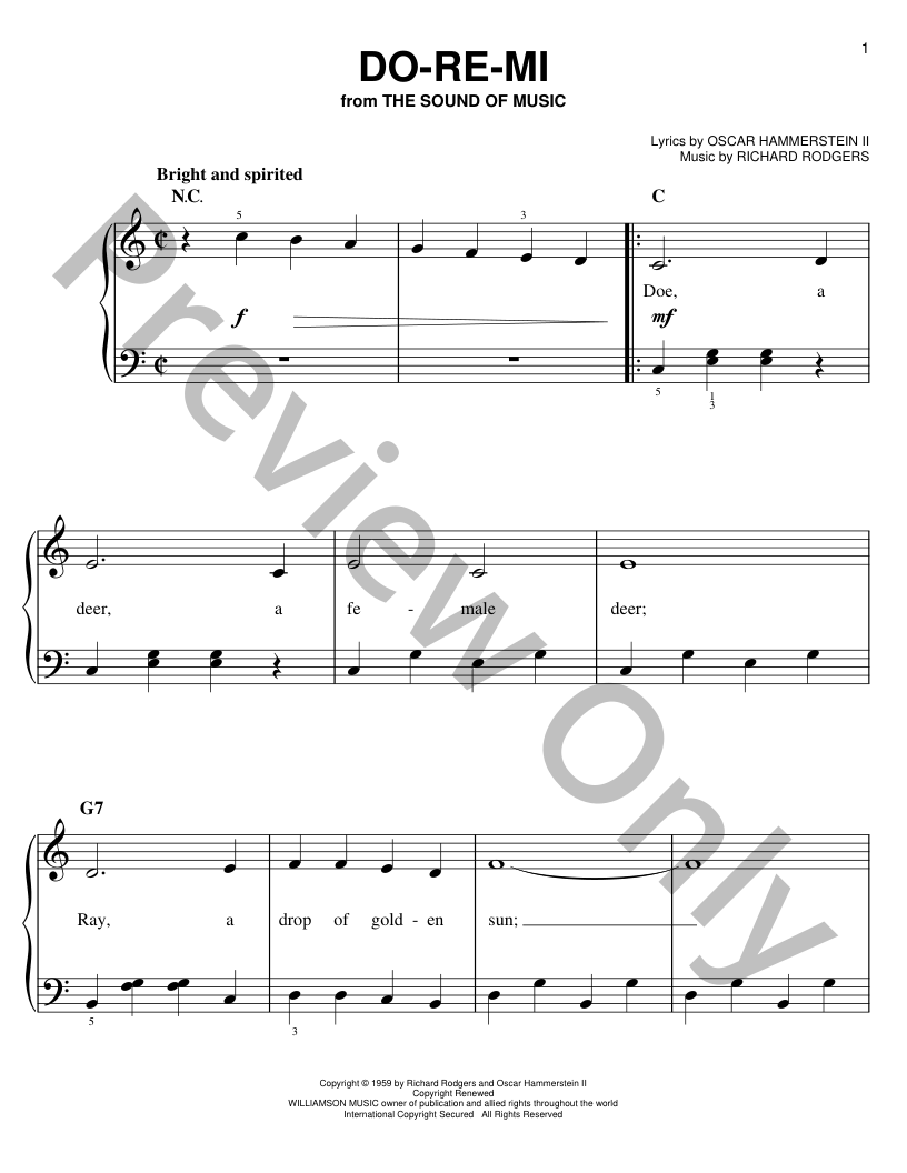 Do-Re-Mi Easy Piano Sheet Music | J.W. Pepper