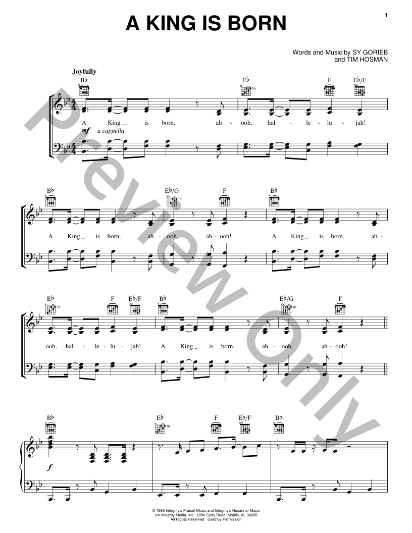 A King Is Born | J.W. Pepper