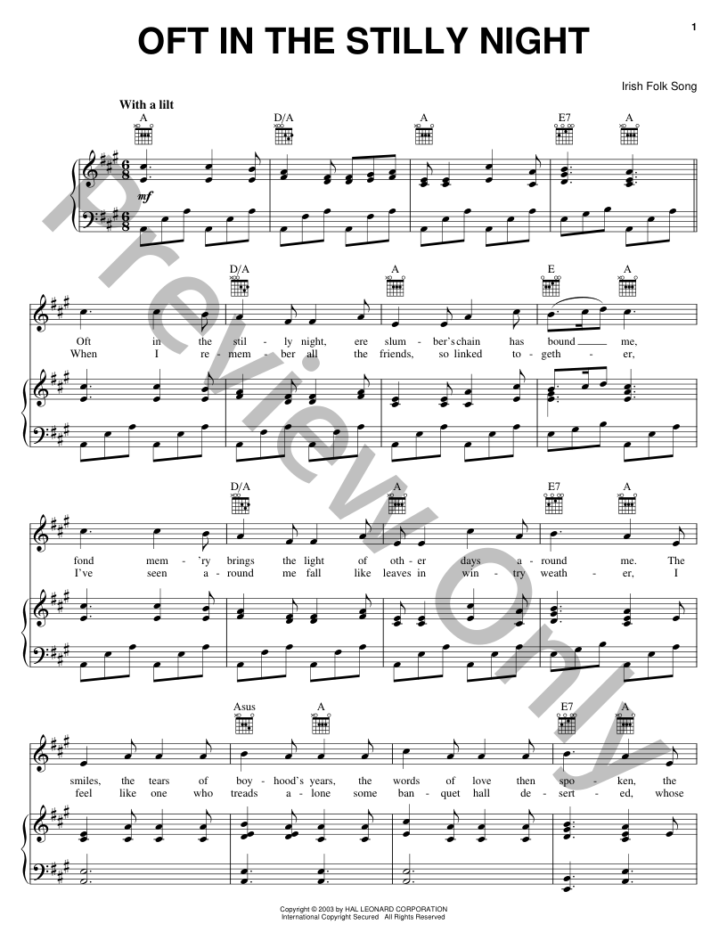 Oft in the Stilly Night | J.W. Pepper