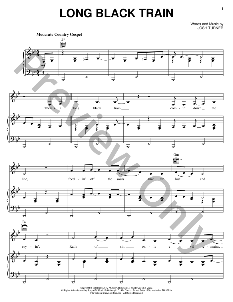 Long Black Train | J.W. Pepper