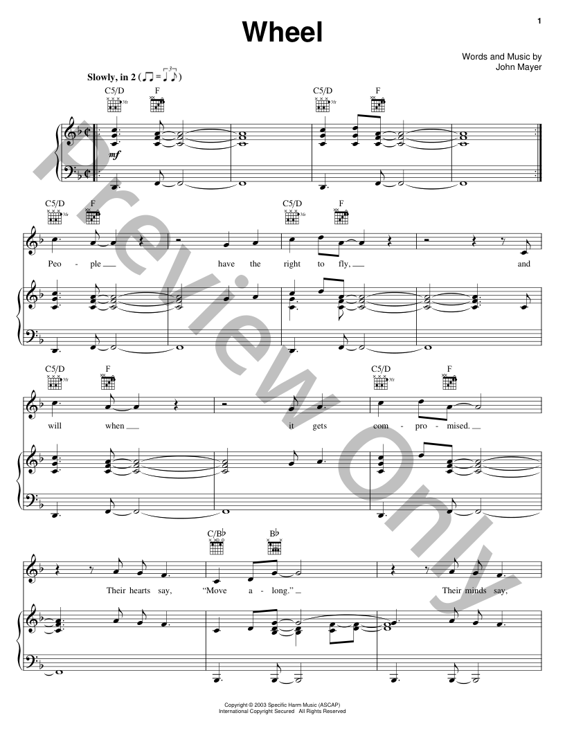 Wheel P/V/G Sheet Music | J.W. Pepper