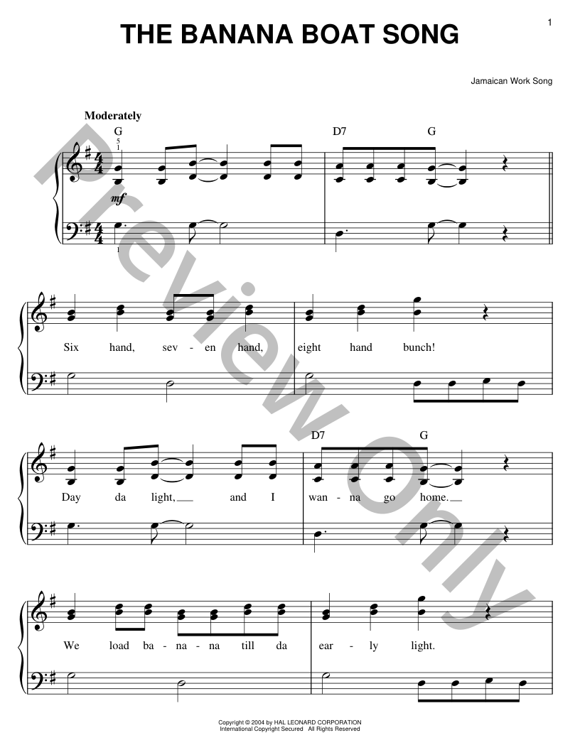 The Banana Boat Song | J.W. Pepper