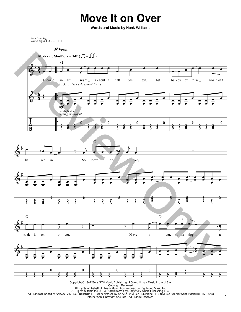 Move It on Over | J.W. Pepper