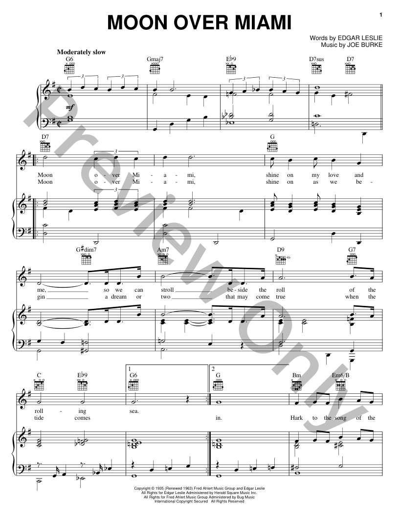 Moon over Miami | J.W. Pepper