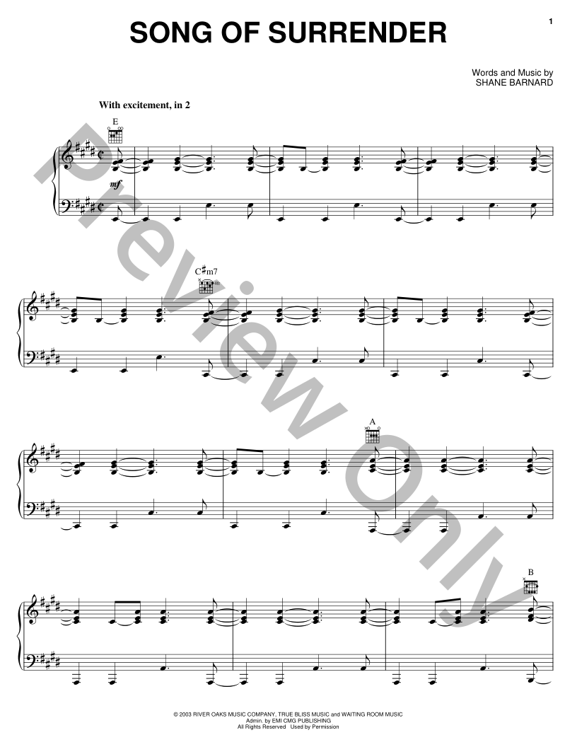 Song of Surrender | J.W. Pepper