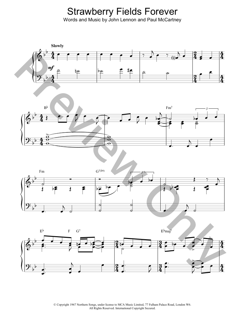 Strawberry Fields Forever | J.W. Pepper