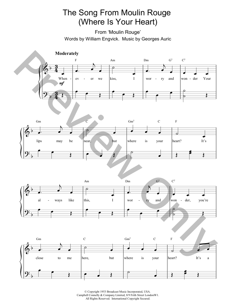 The Song from Moulin Rouge (Where Is Your Heart) | J.W. Pepper