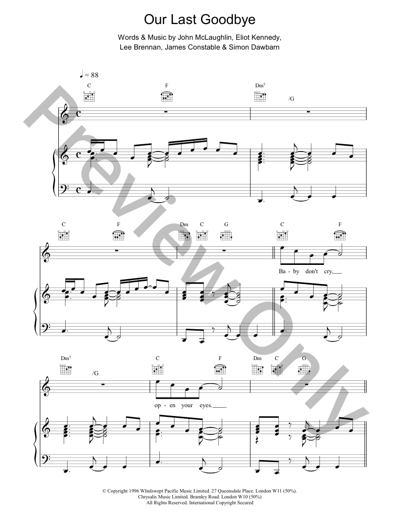 Our Last Goodbye | J.W. Pepper