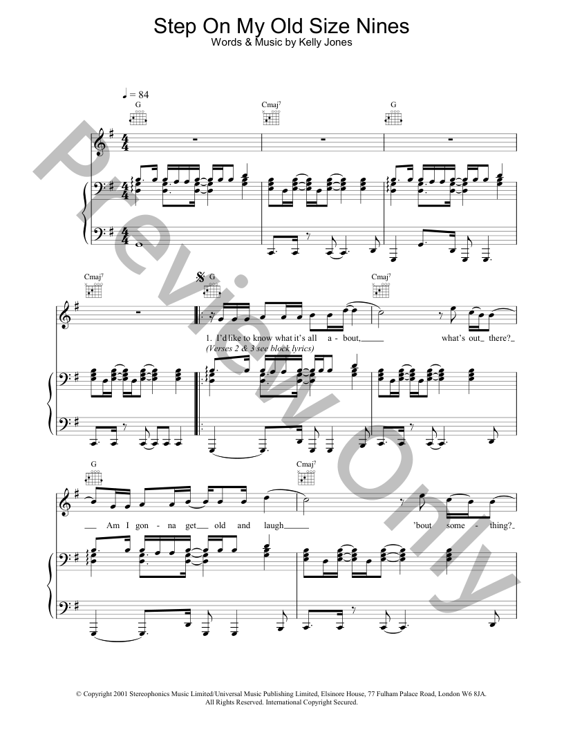 Step on My Old Size Nines P/V/G Sheet Music | J.W. Pepper