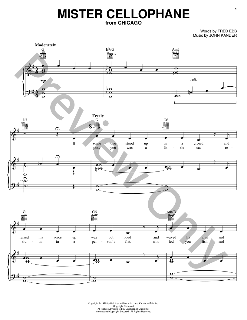 Mister Cellophane | J.W. Pepper