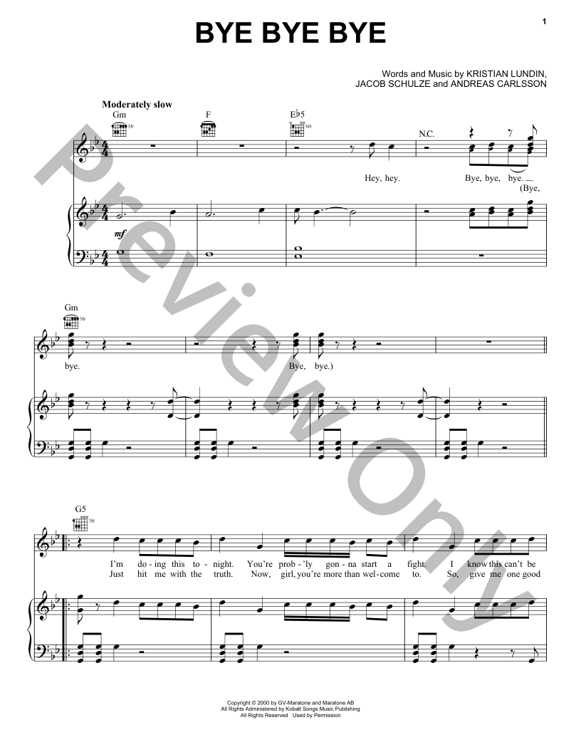 Bye Bye Bye | J.W. Pepper