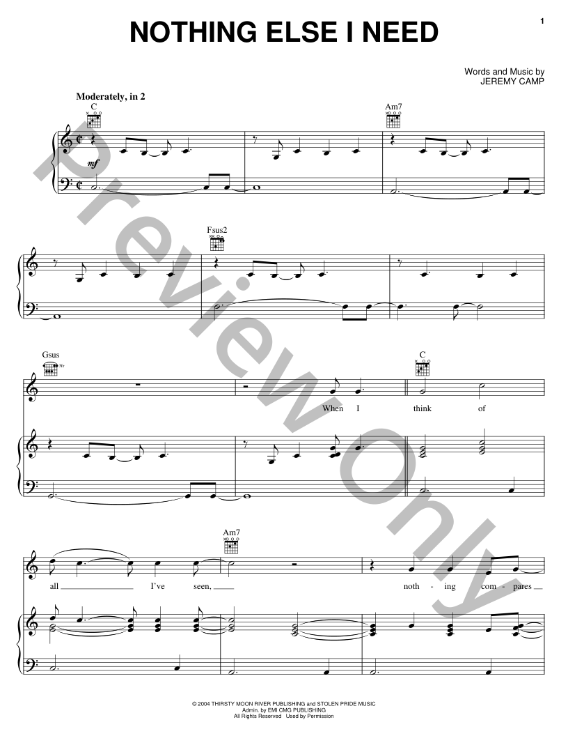 Nothing Else I Need | J.W. Pepper