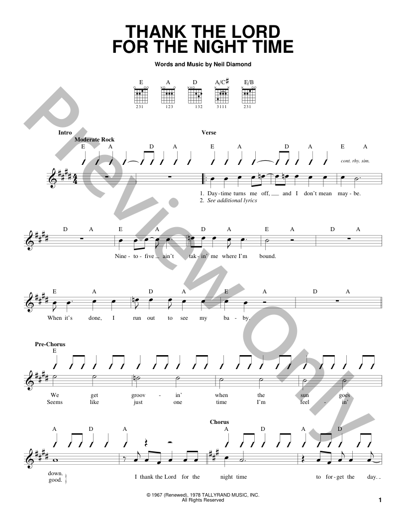 Thank the Lord for the Night Time | J.W. Pepper