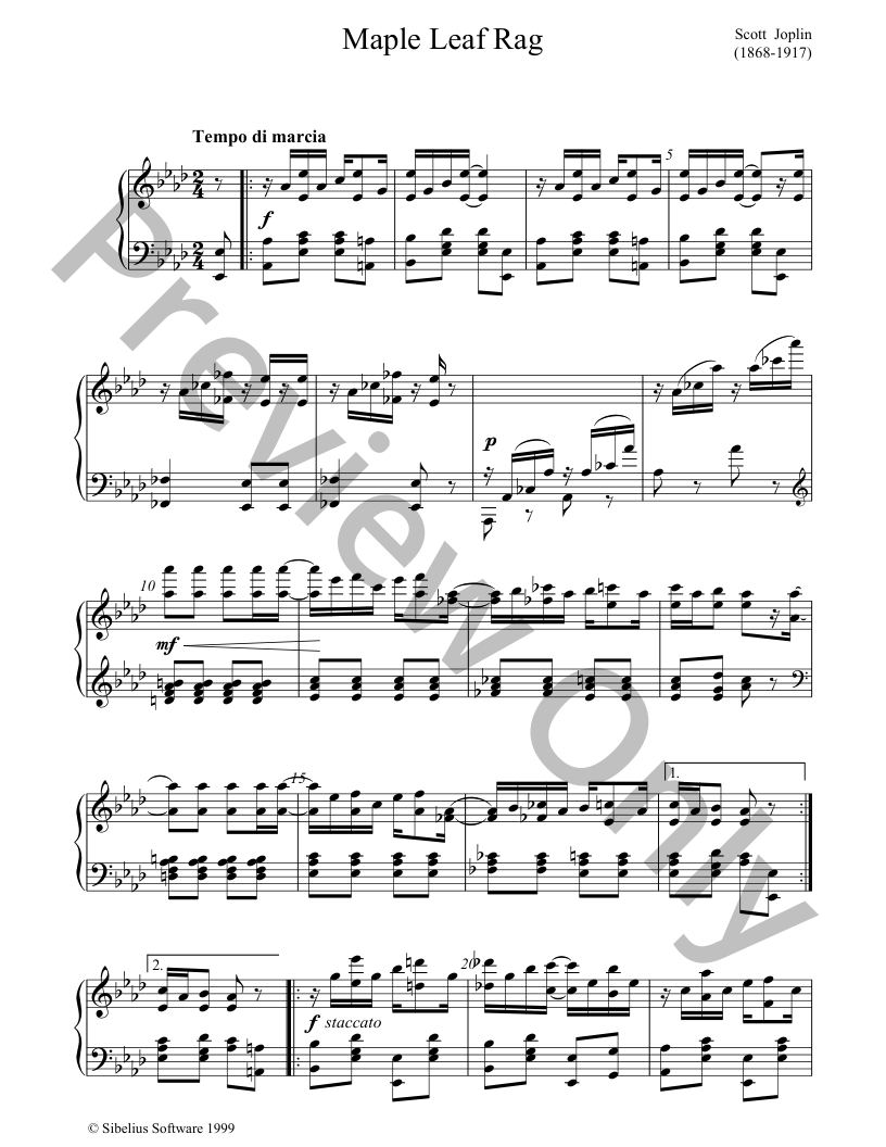 Maple Leaf Rag | J.W. Pepper