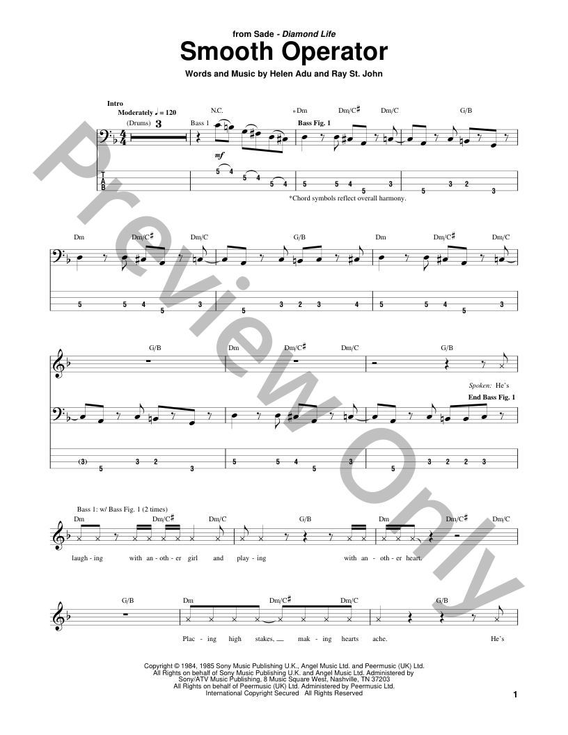 Smooth Operator Guitar/Fretted Sheet Music | J.W. Pepper