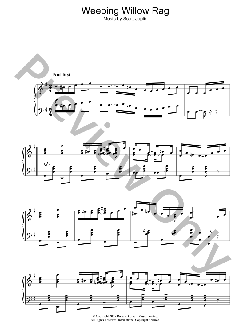 Weeping Willow Rag | J.W. Pepper