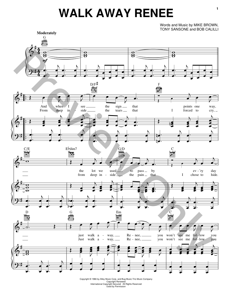 Walk Away Renee | J.W. Pepper