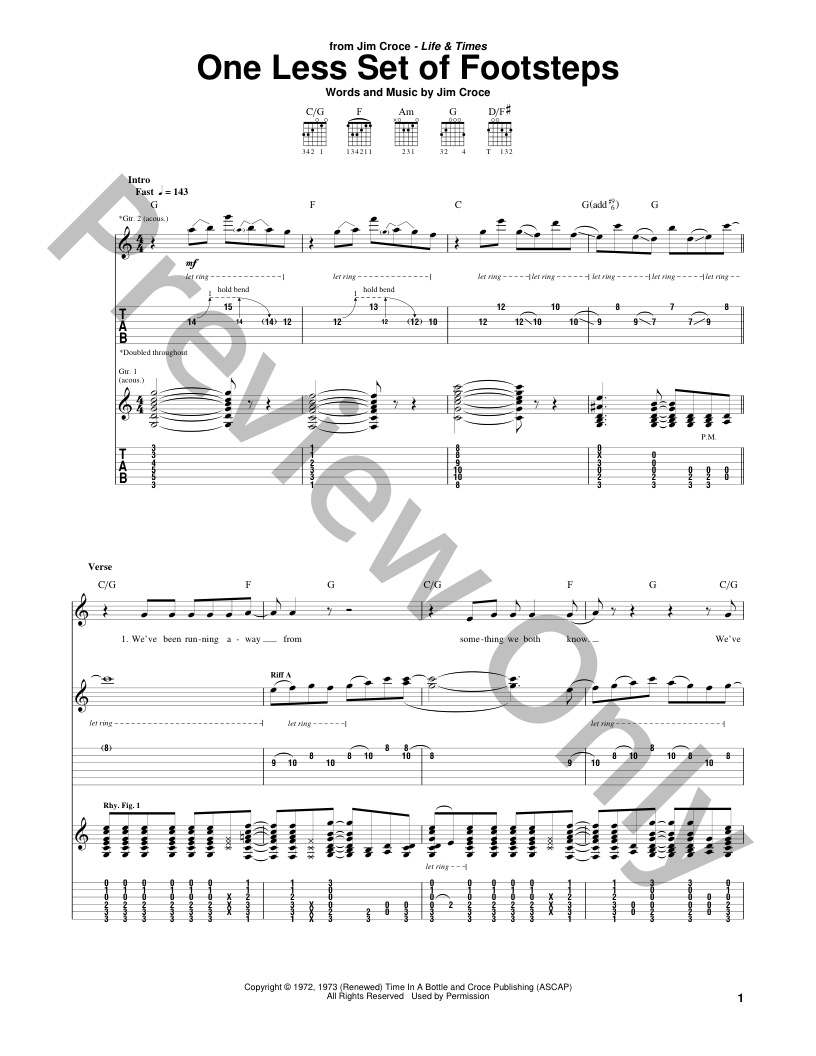 One less Set of Footsteps | J.W. Pepper