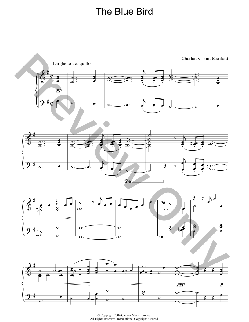 Blue Bird Piano Sheet Music | J.W. Pepper