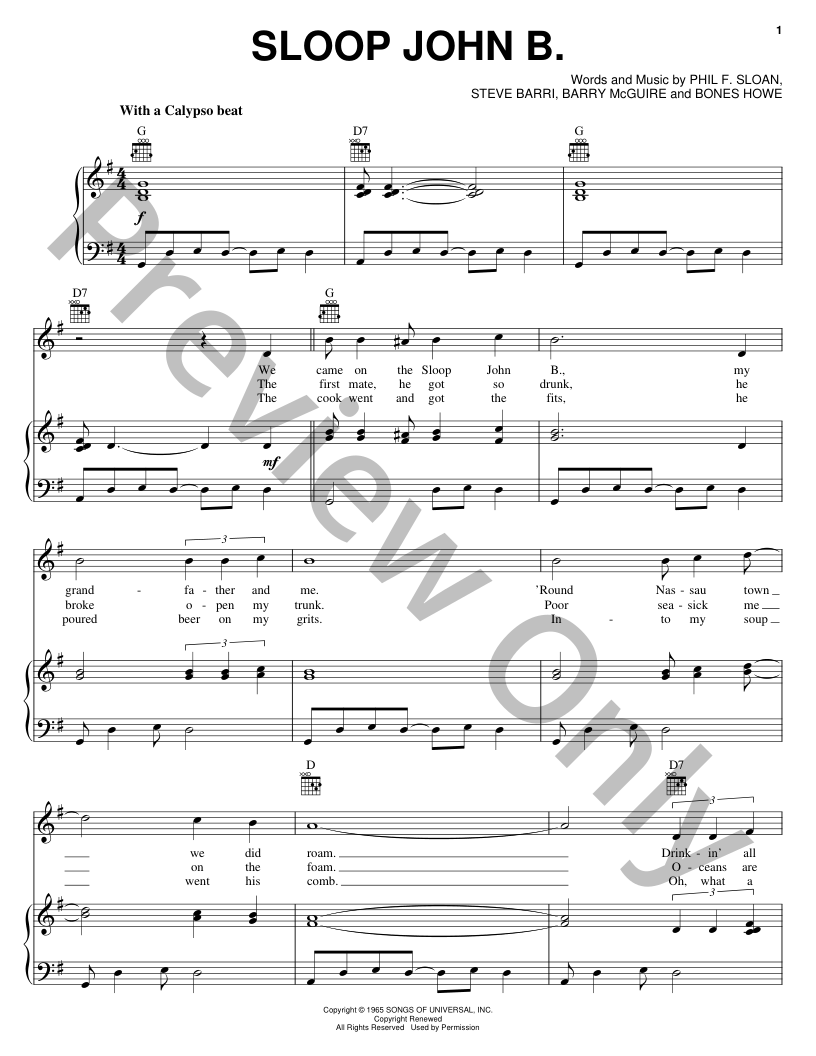 Sloop John B. | J.W. Pepper