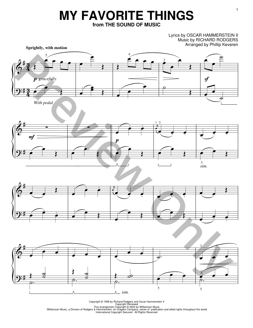 My Favorite Things | J.W. Pepper