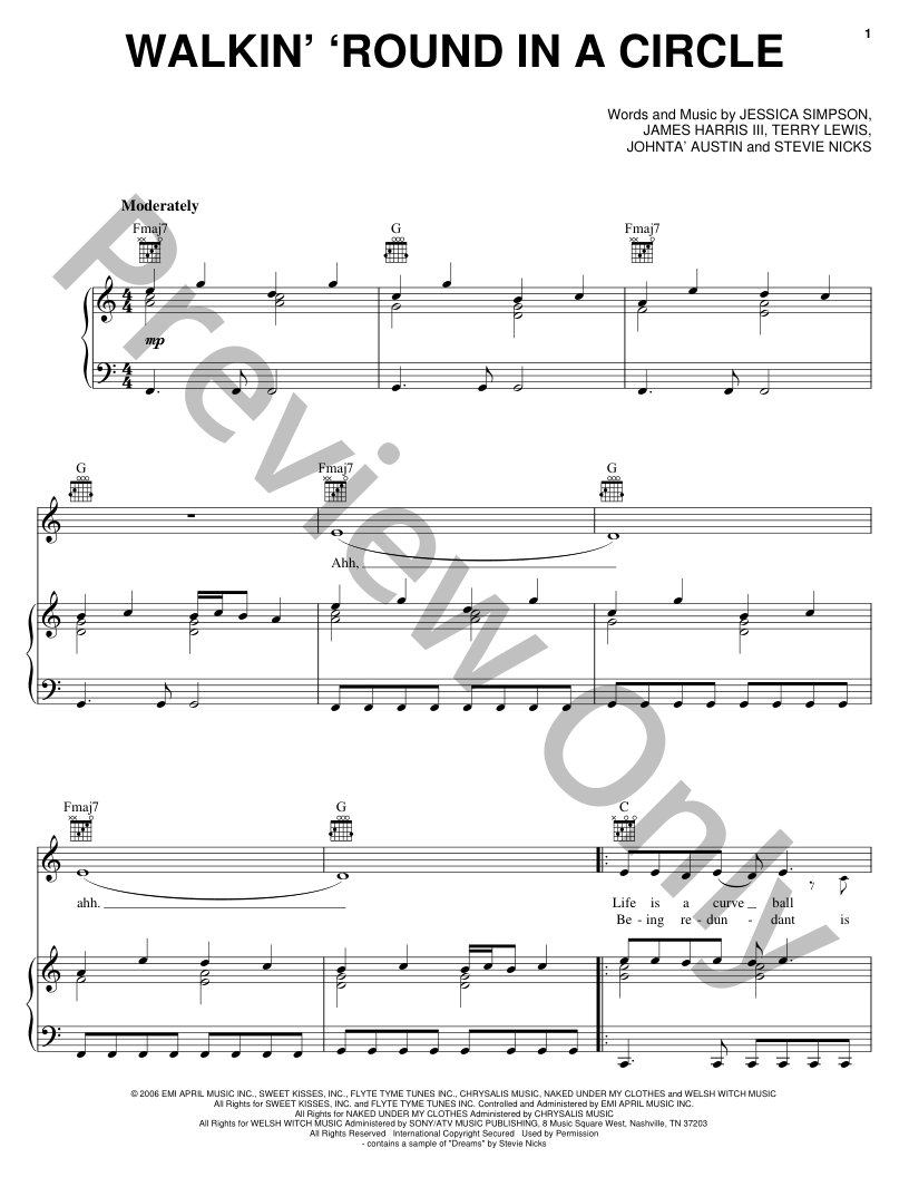 Walking Round in a Circle P/V/G Sheet Music | J.W. Pepper
