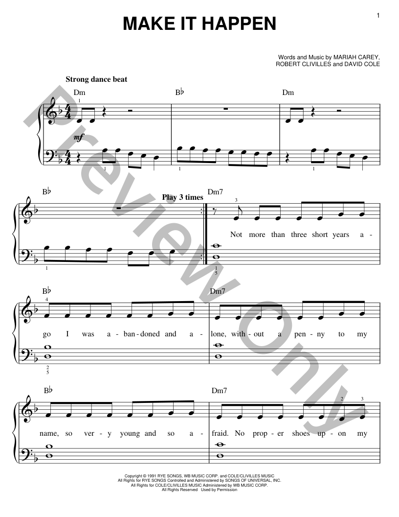 Make It Happen Easy Piano Sheet Music | J.W. Pepper