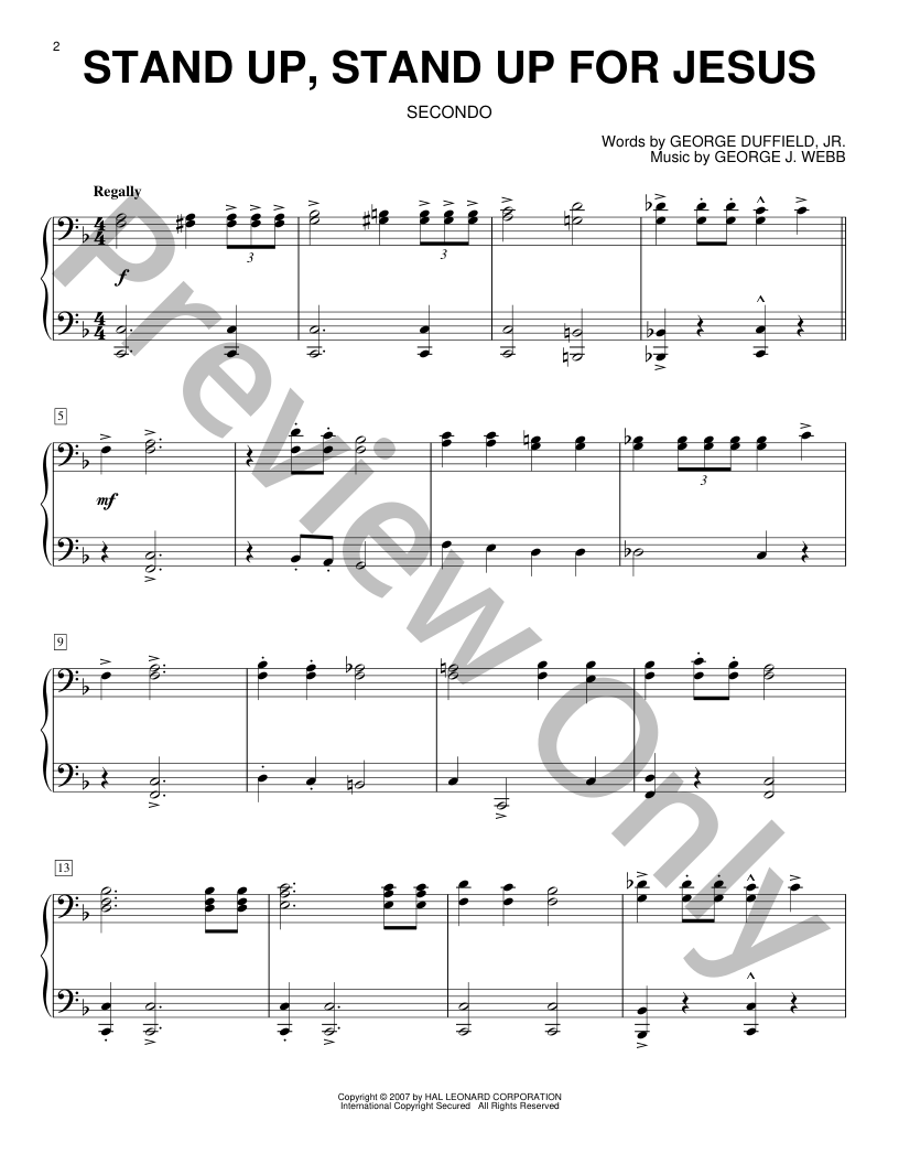 Stand up Stand up for Jesus | J.W. Pepper