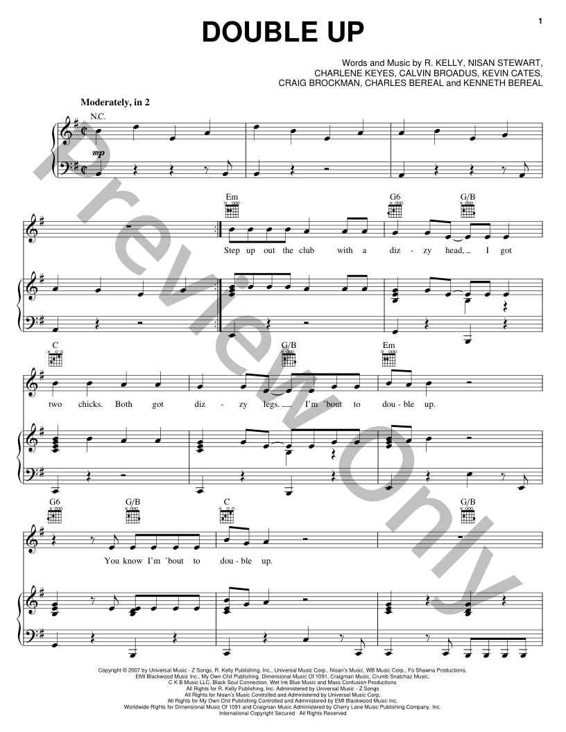 Double up P/V/G Sheet Music | J.W. Pepper