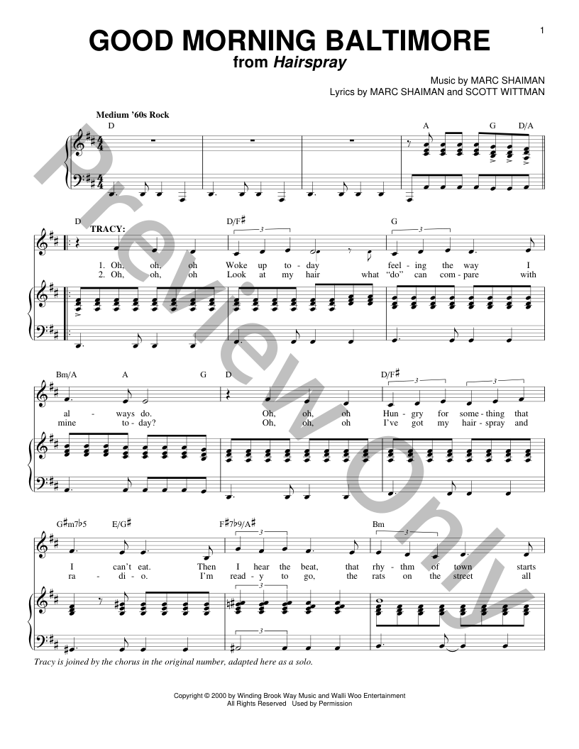 Good Morning Baltimore P/V/G Sheet Music | J.W. Pepper