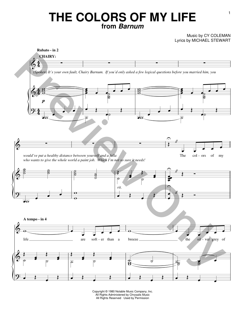 Colors of My Life | J.W. Pepper