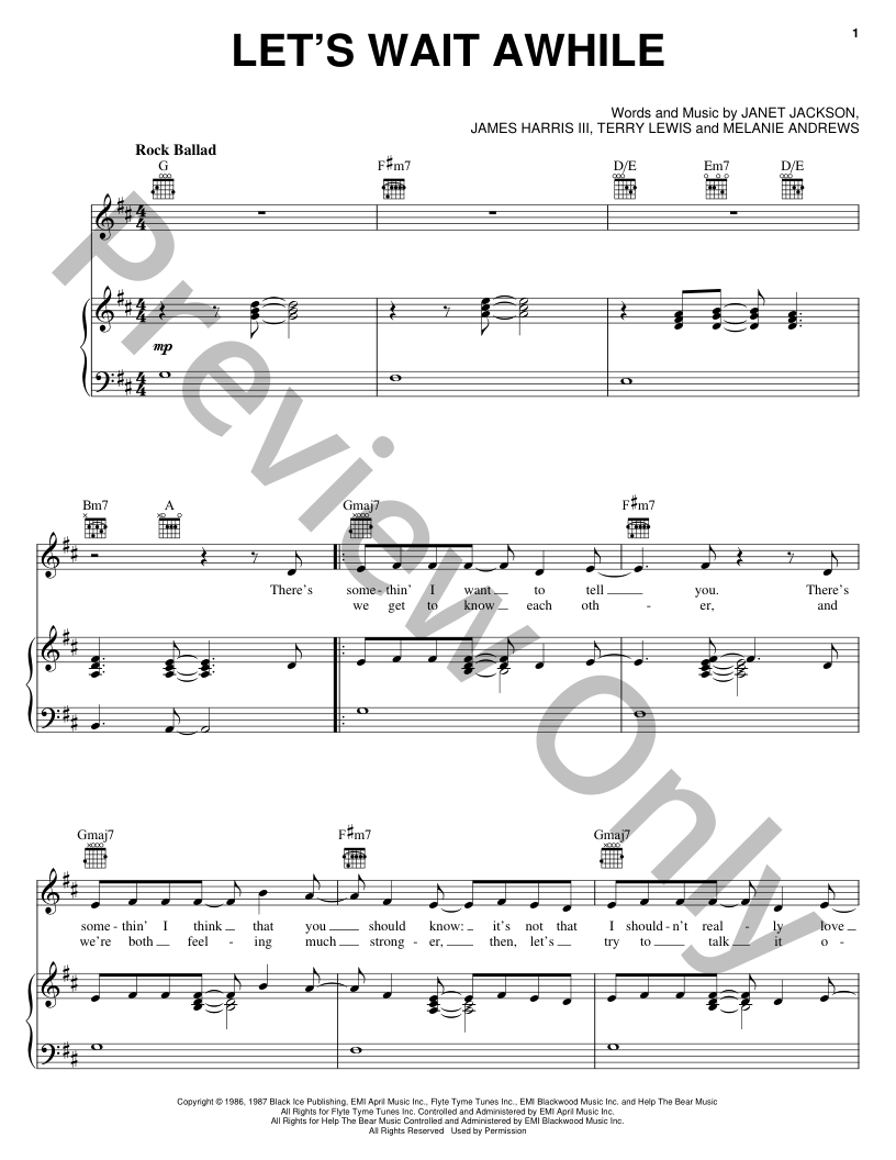 Let's Wait Awhile | J.W. Pepper