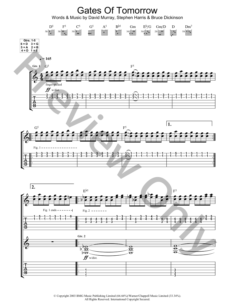 Gates of Tomorrow Guitar/Fretted Sheet Music | J.W. Pepper