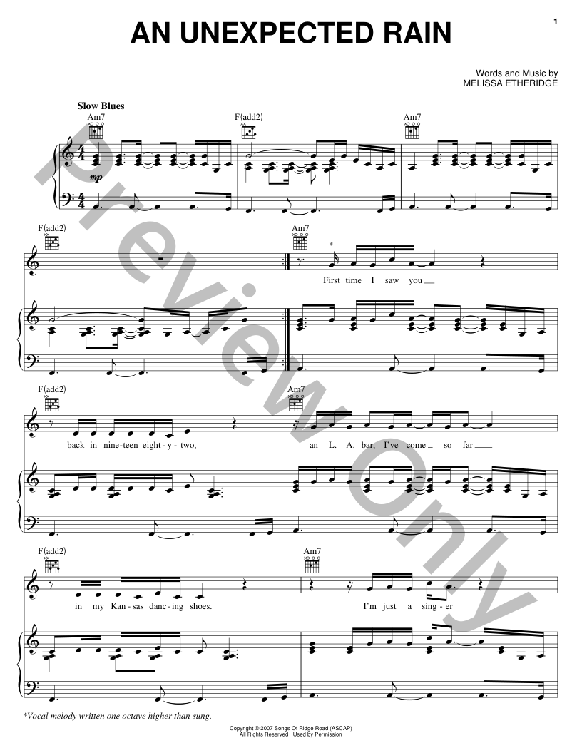 An Unexpected Rain | J.W. Pepper