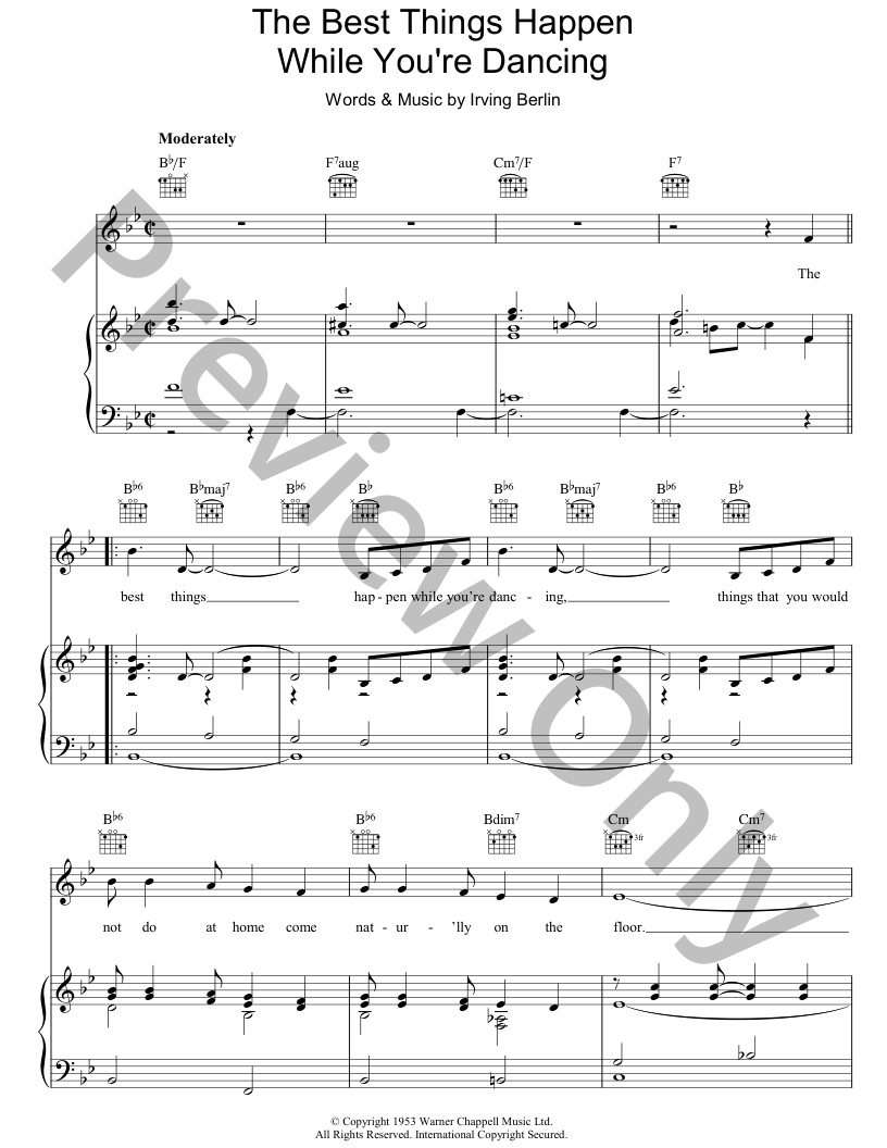 Best Things Happen While You're Dancing P/V/G Sheet Music | J.W. Pepper