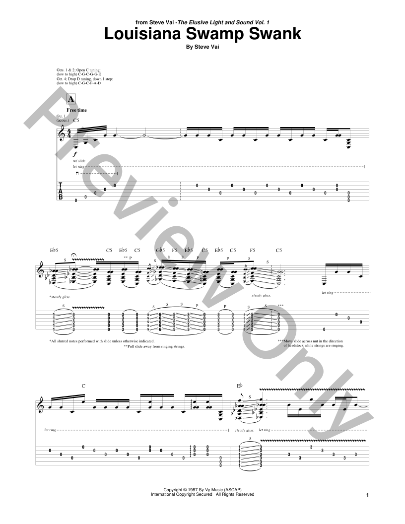 Louisiana Swamp Swank Guitar/Fretted Sheet Music | J.W. Pepper