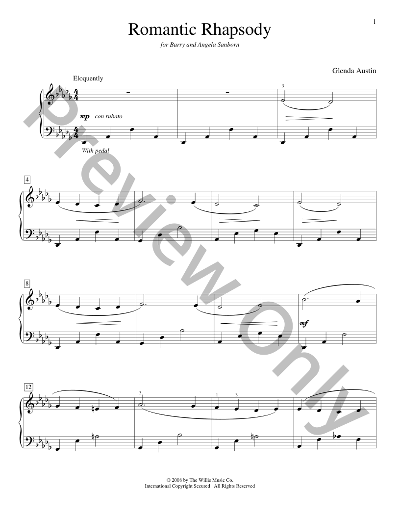 Romantic Rhapsody | J.W. Pepper