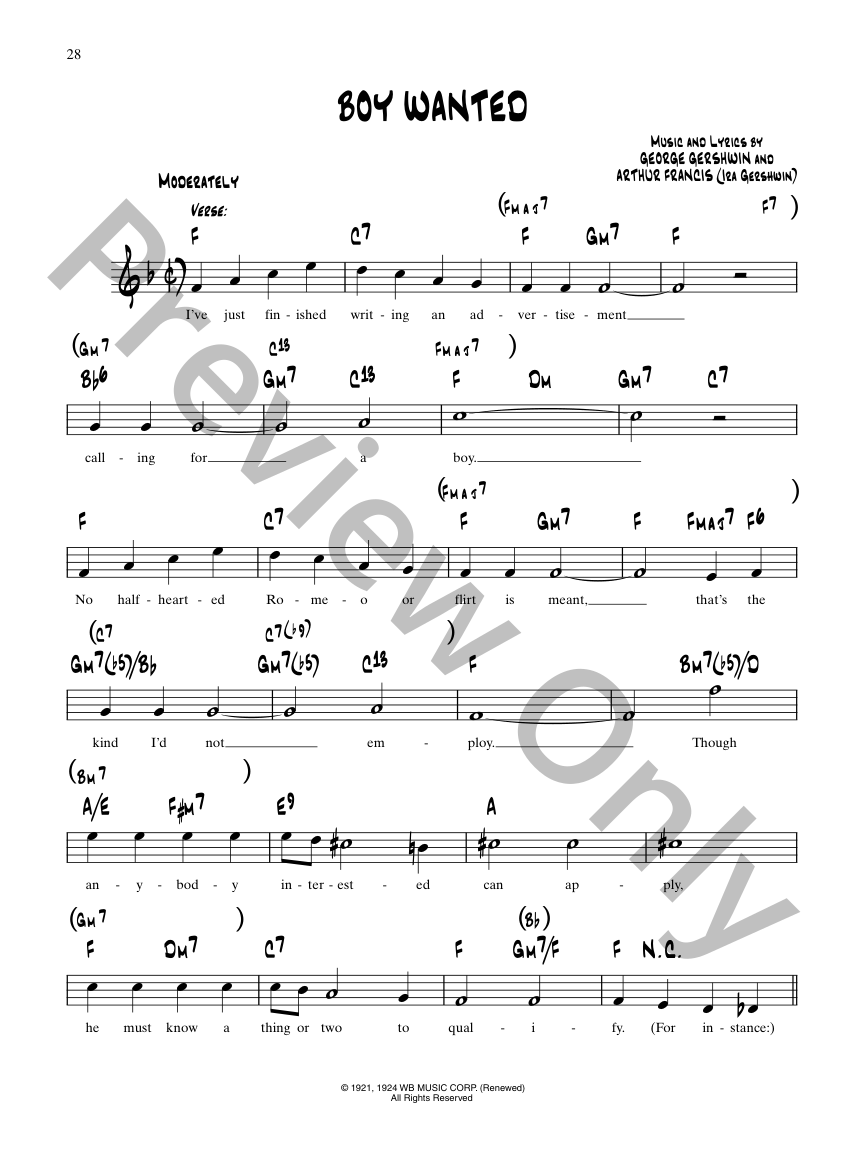 Boy Wanted | J.W. Pepper