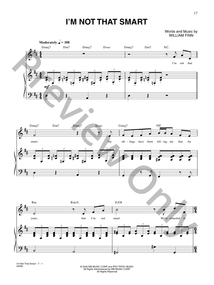 I'm Not that Smart P/V/G Sheet Music | J.W. Pepper