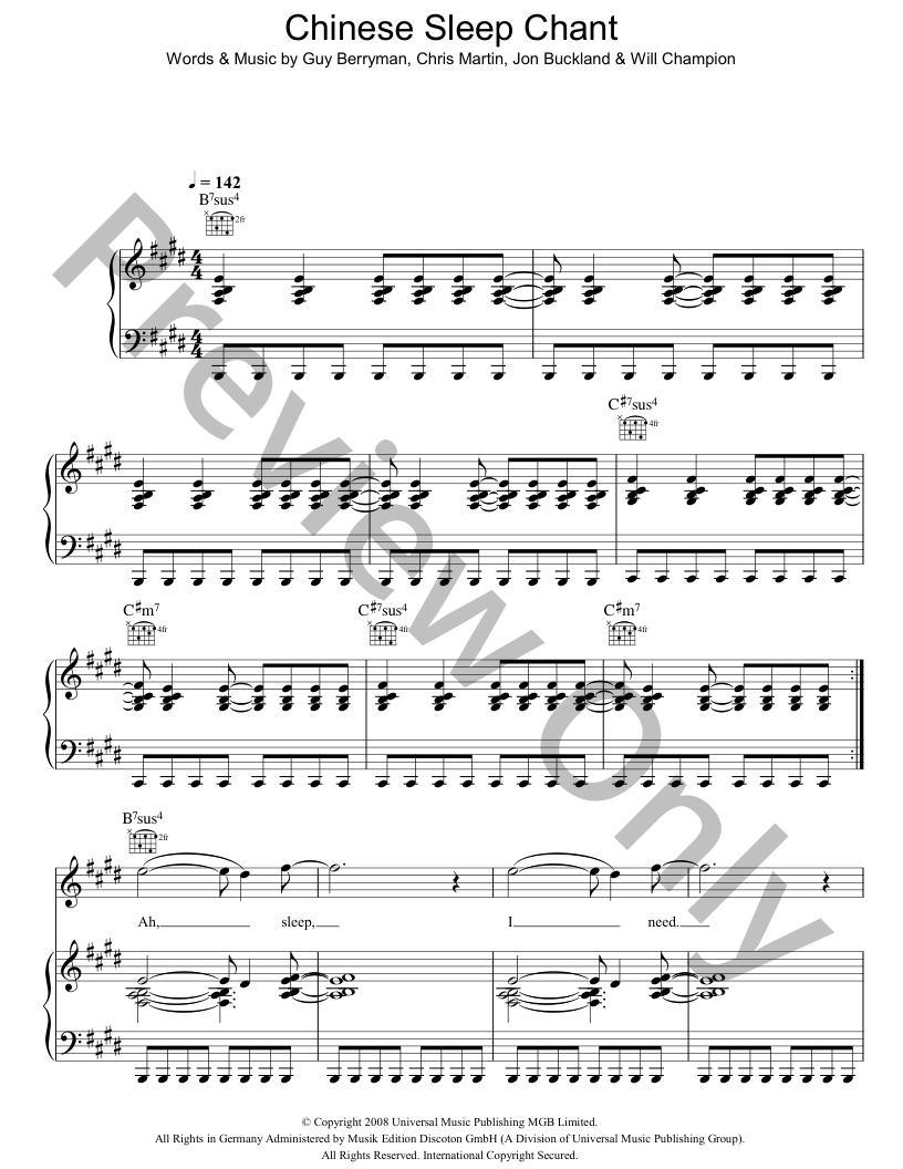 Chinese Sleep Chant | J.W. Pepper