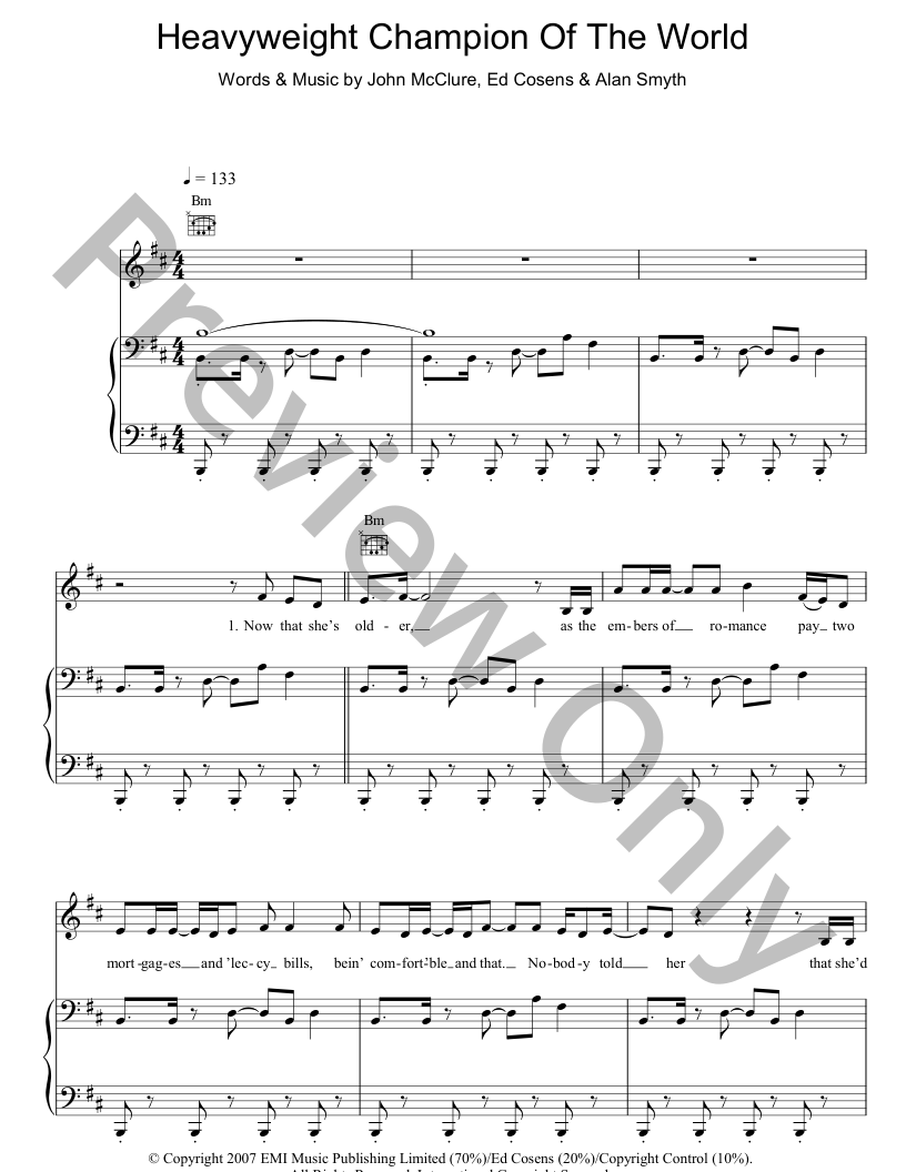 Heavyweight Champion of the World P/V/G Sheet Music | J.W. Pepper